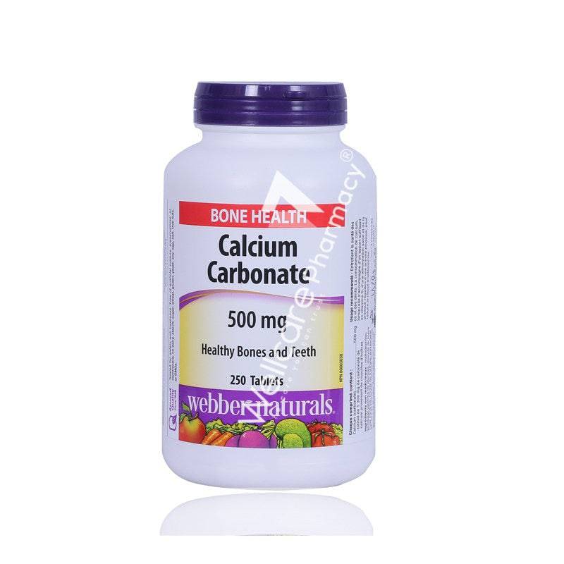 Webber Naturals Calcium Carbonate 500Mg Tablets 250'S – Wellcare Pharmacy