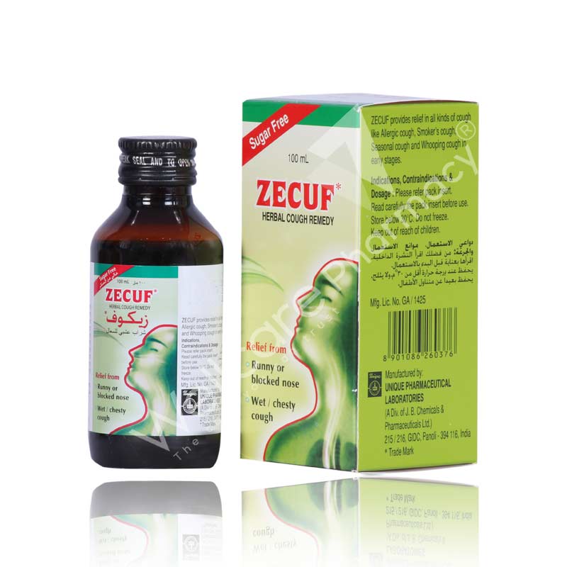 Zecuf Sugar Free Cough Syrup 100Ml – Wellcare Pharmacy