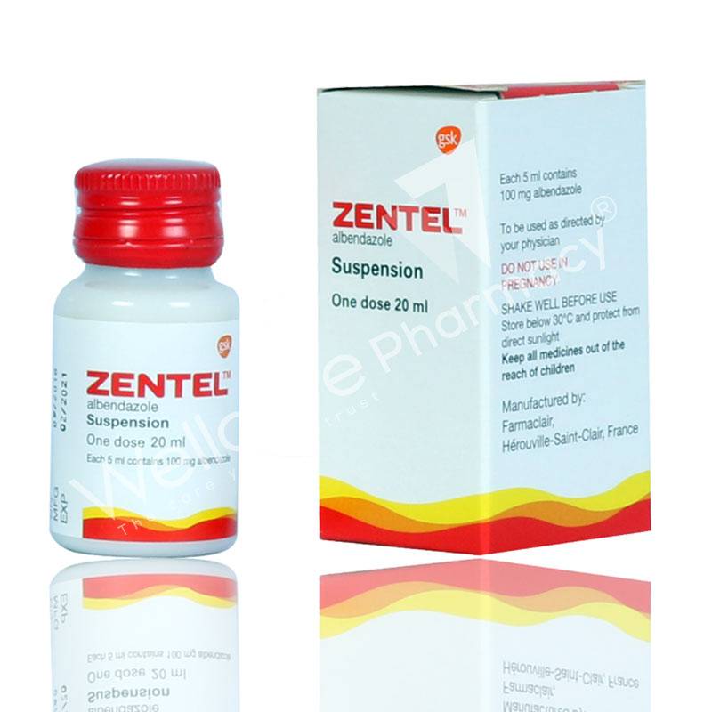 Zentel Suspension 20Ml – Wellcare Pharmacy